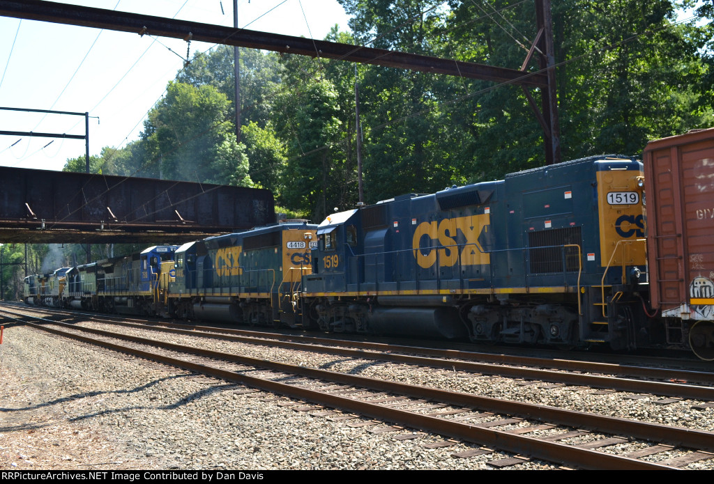 The now six unit Q418-03 continues east towards CP Wood